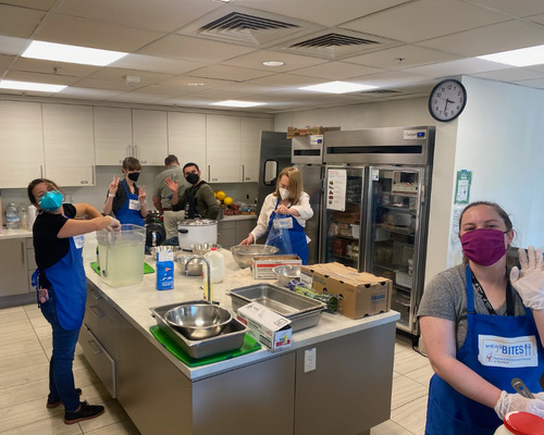 Nicole and Staff Cook MegaBites Dinner for Families - RMHC Bay Area